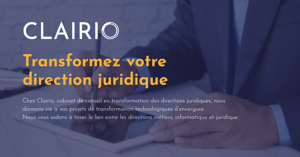 Conseil en transformation des directions juridiques | Clairio